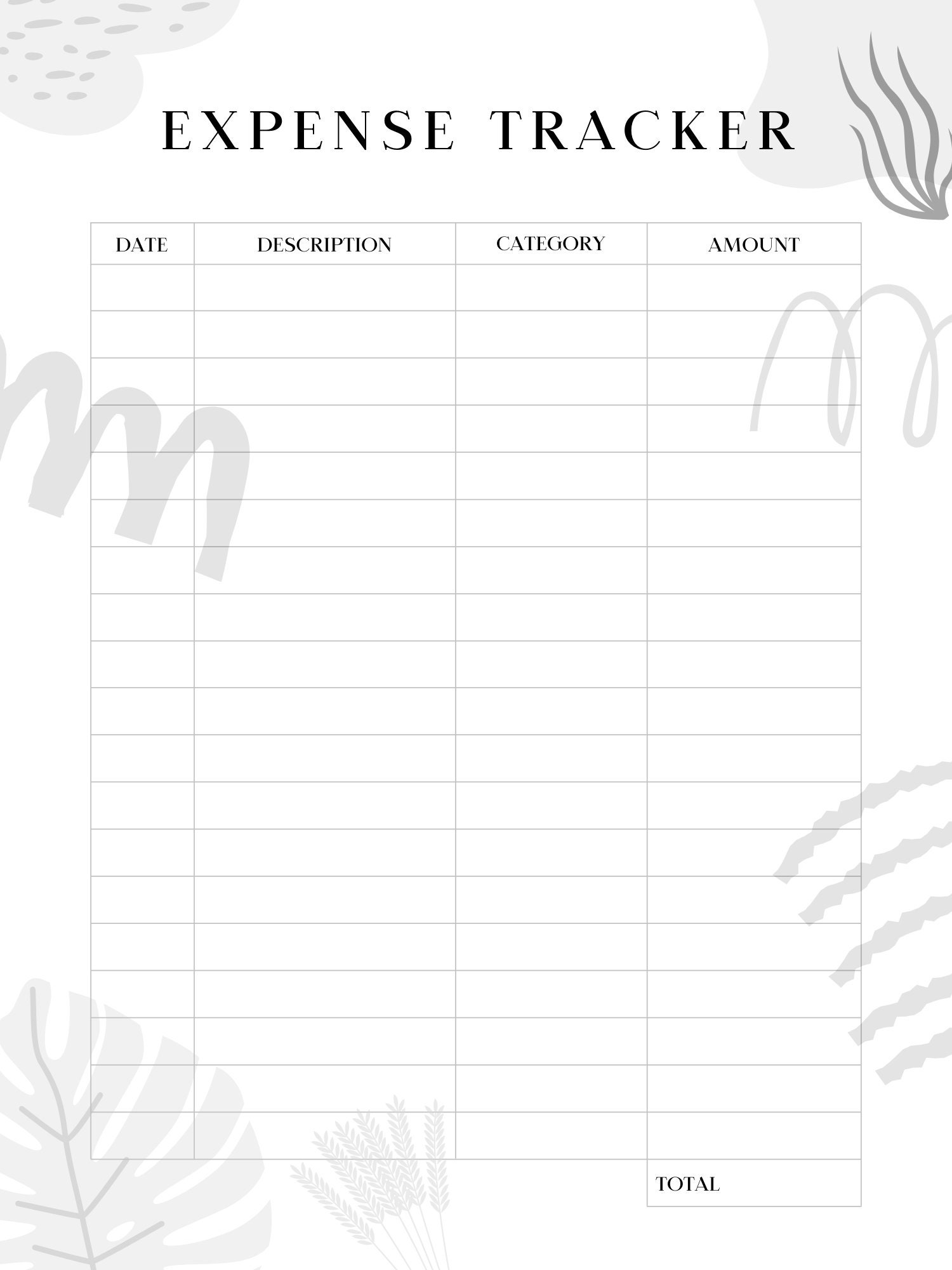 Expense Tracker Printable - Etsy
