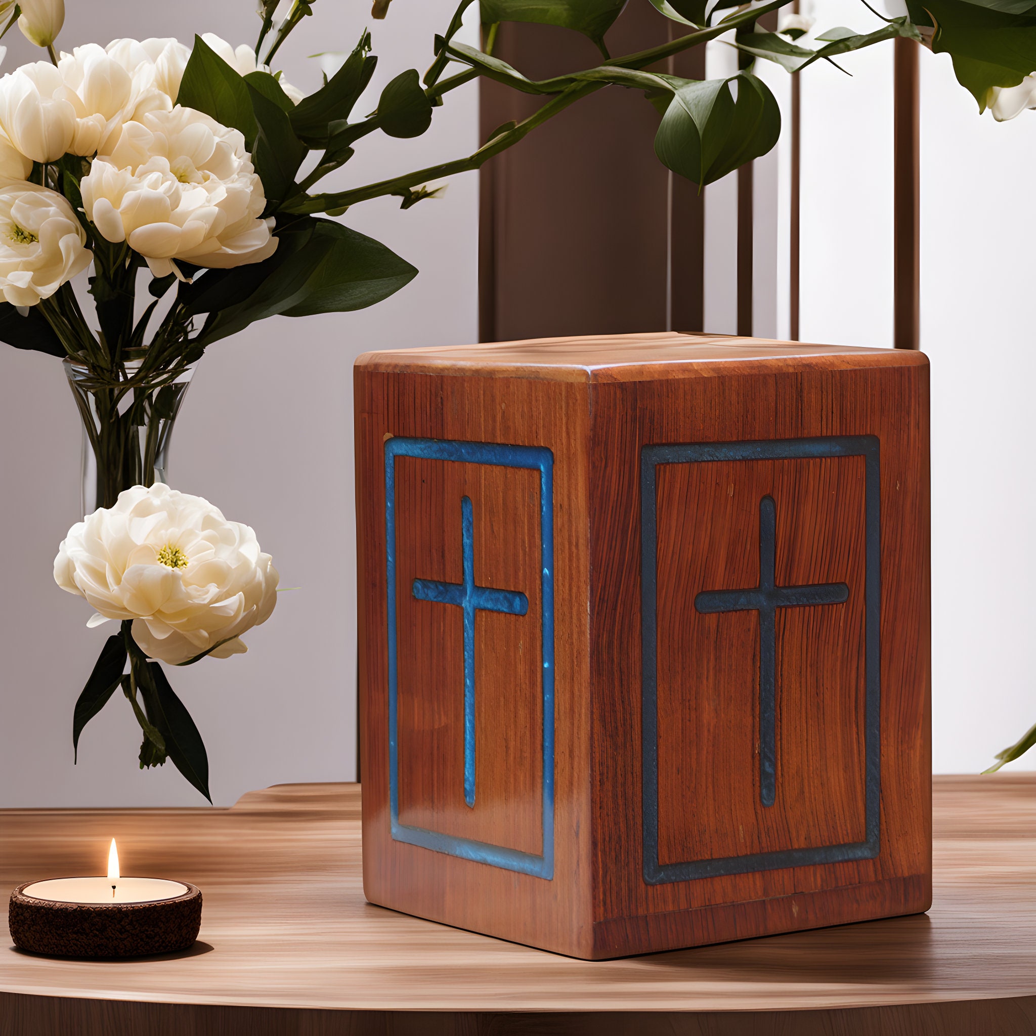 Urn for Human Ashes and Memory Box Beautiful Engraving of - Etsy