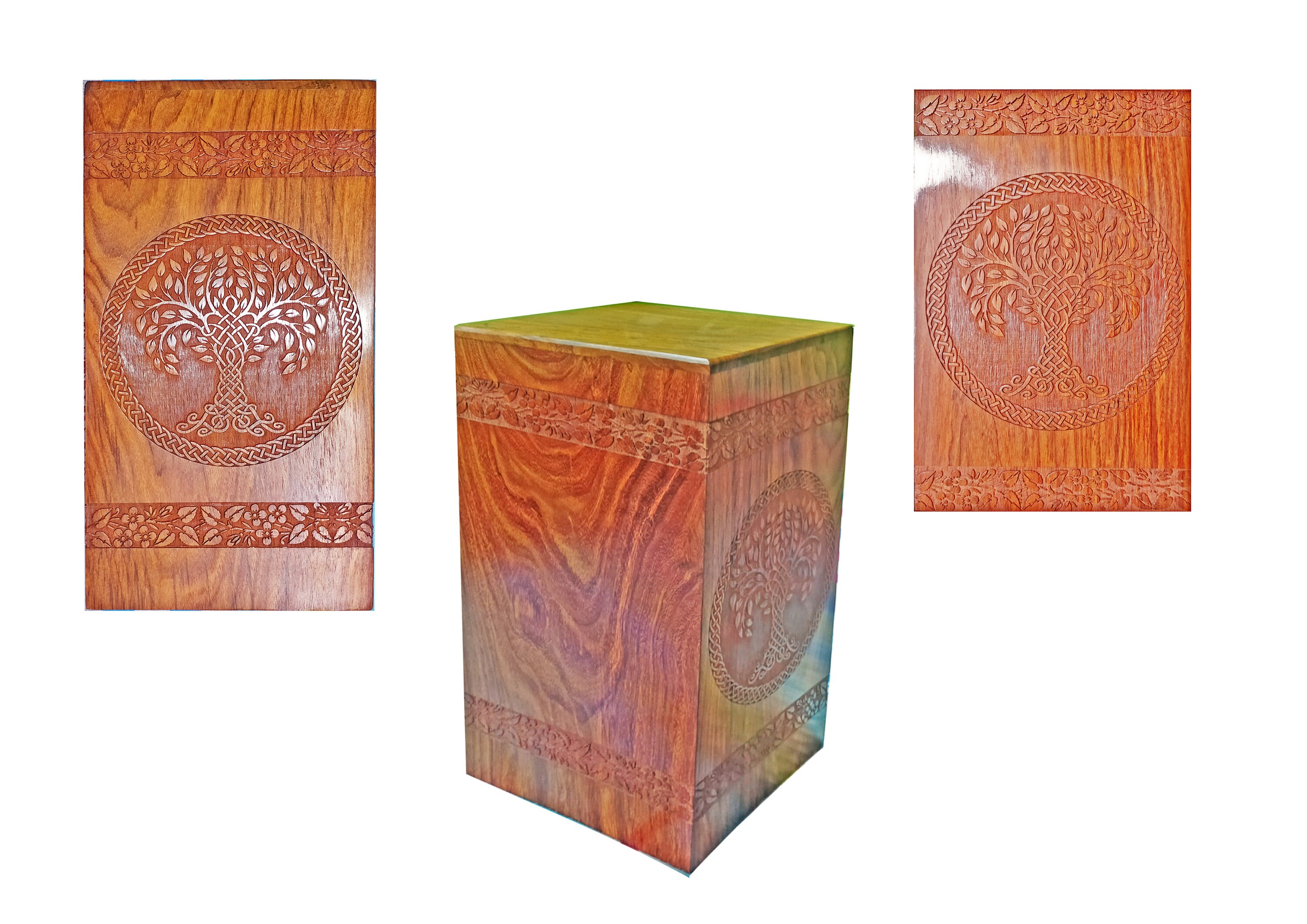 Handcrafted Engraved TREE OF LIFE Rosewood Wooden Cremation - Etsy