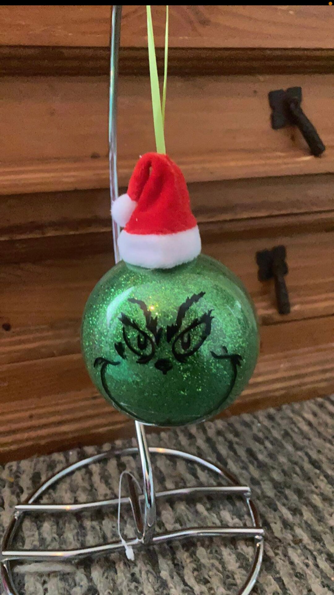 The Grinch Christmas Bauble - Etsy