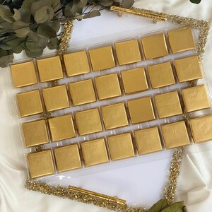Personalized Wedding Favor Chocolate: Gold & Silver, Handmade in Turkey ...