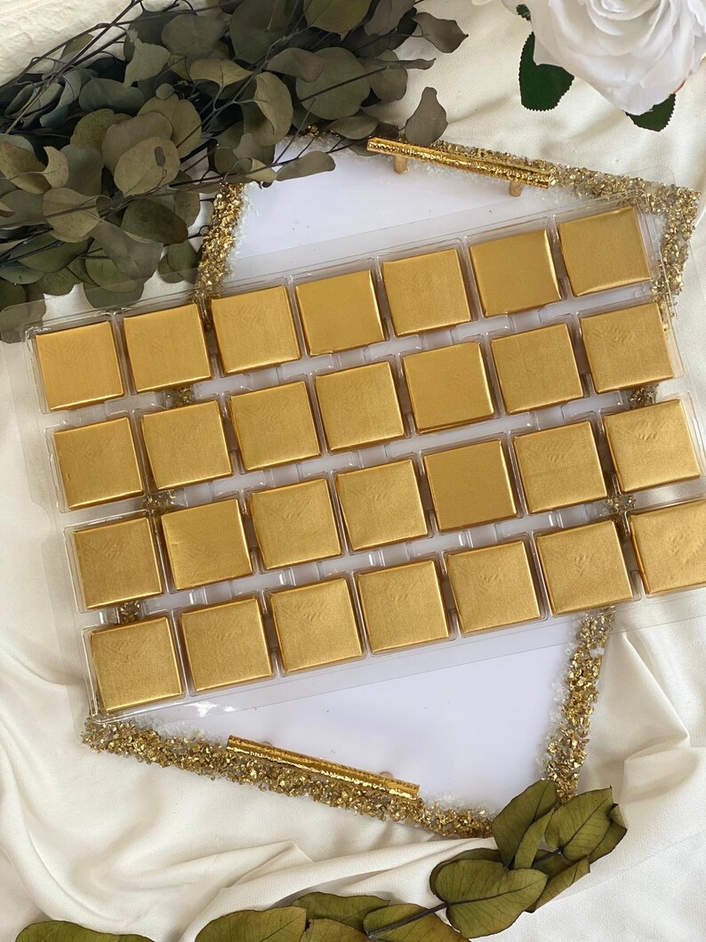 Personalized Wedding Favor Chocolate: Gold & Silver, Handmade in Turkey ...