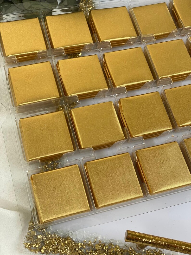Personalized Wedding Favor Chocolate: Gold & Silver, Handmade in Turkey ...