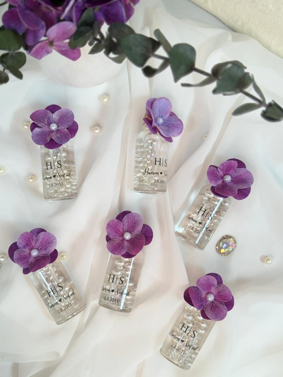 Personalized Wedding Cologne Favors – Purple Flower, Spray Bottle - Etsy