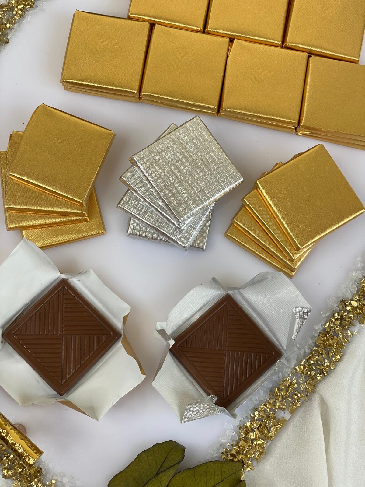 Personalized Wedding Favor Chocolate: Gold & Silver, Handmade in Turkey ...