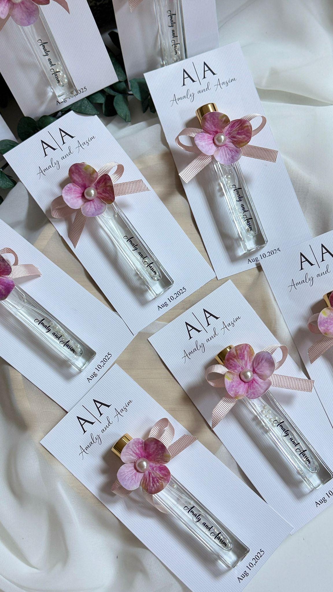 Wedding Pearl Design Cologne Gift in Spray Glass Bottle- Bridesmaid ...