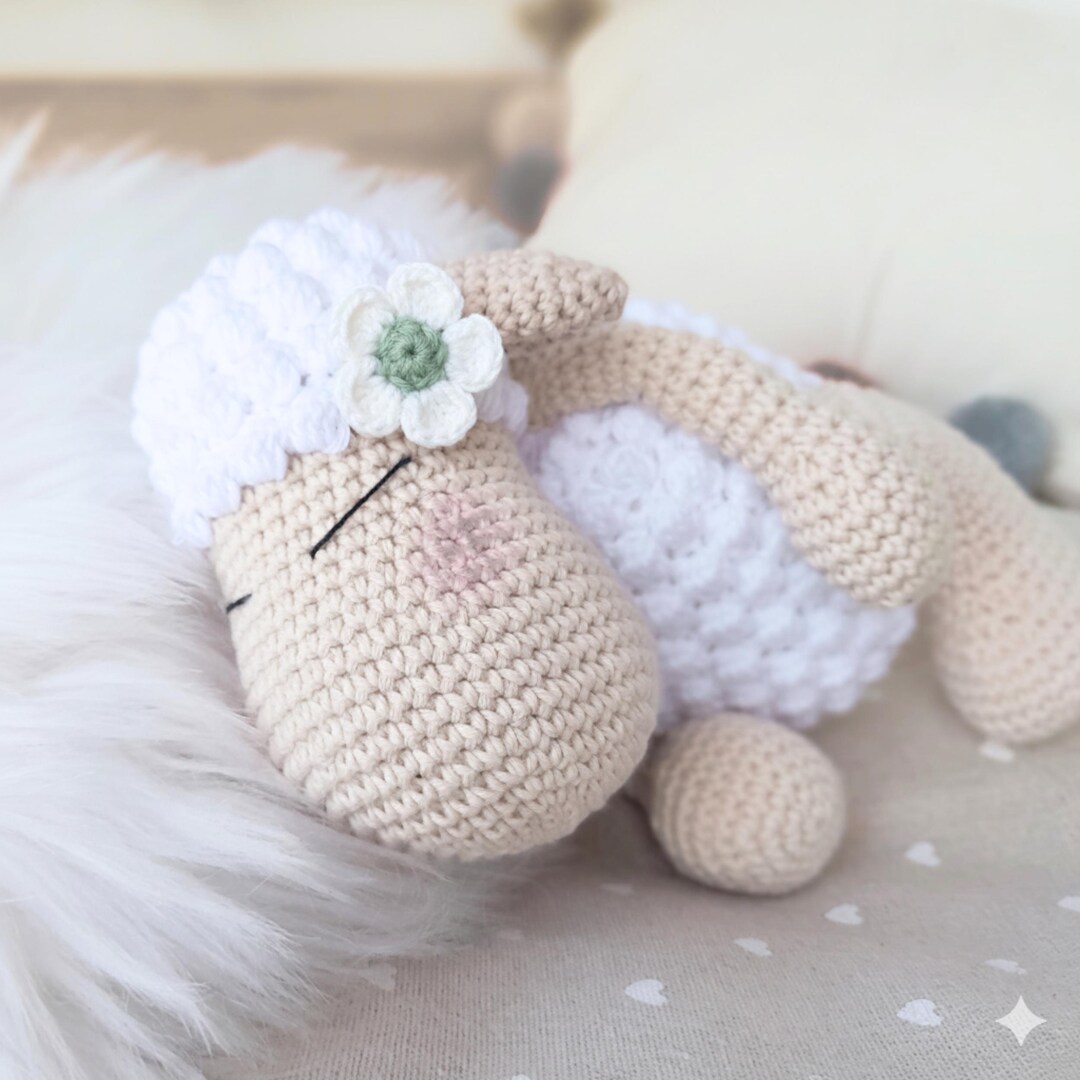 Custom Sheep Stuffed Toy With Accessories, Neutral Cottagecore Nursery ...