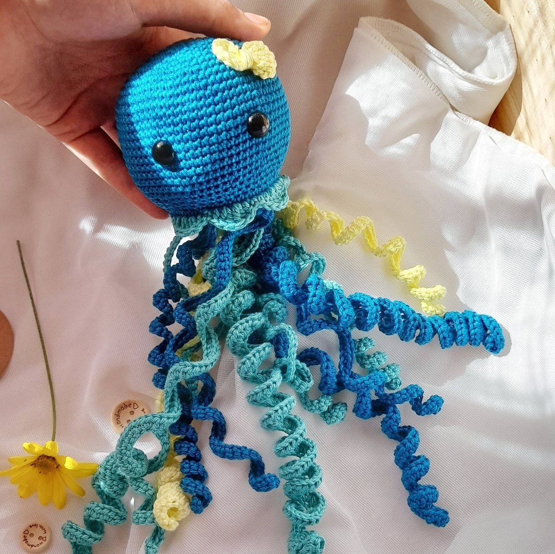 Crochet Octopus Plush for Preemie, Nicu Octopus Gift in Organic Cotton ...