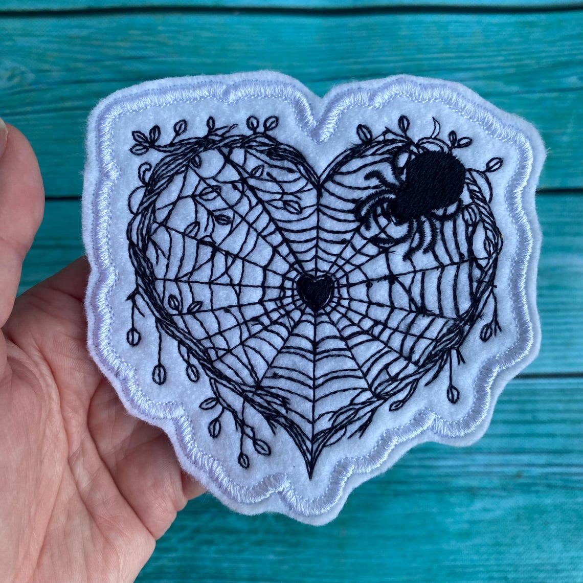 Spider Web Patch Embroidered - Etsy
