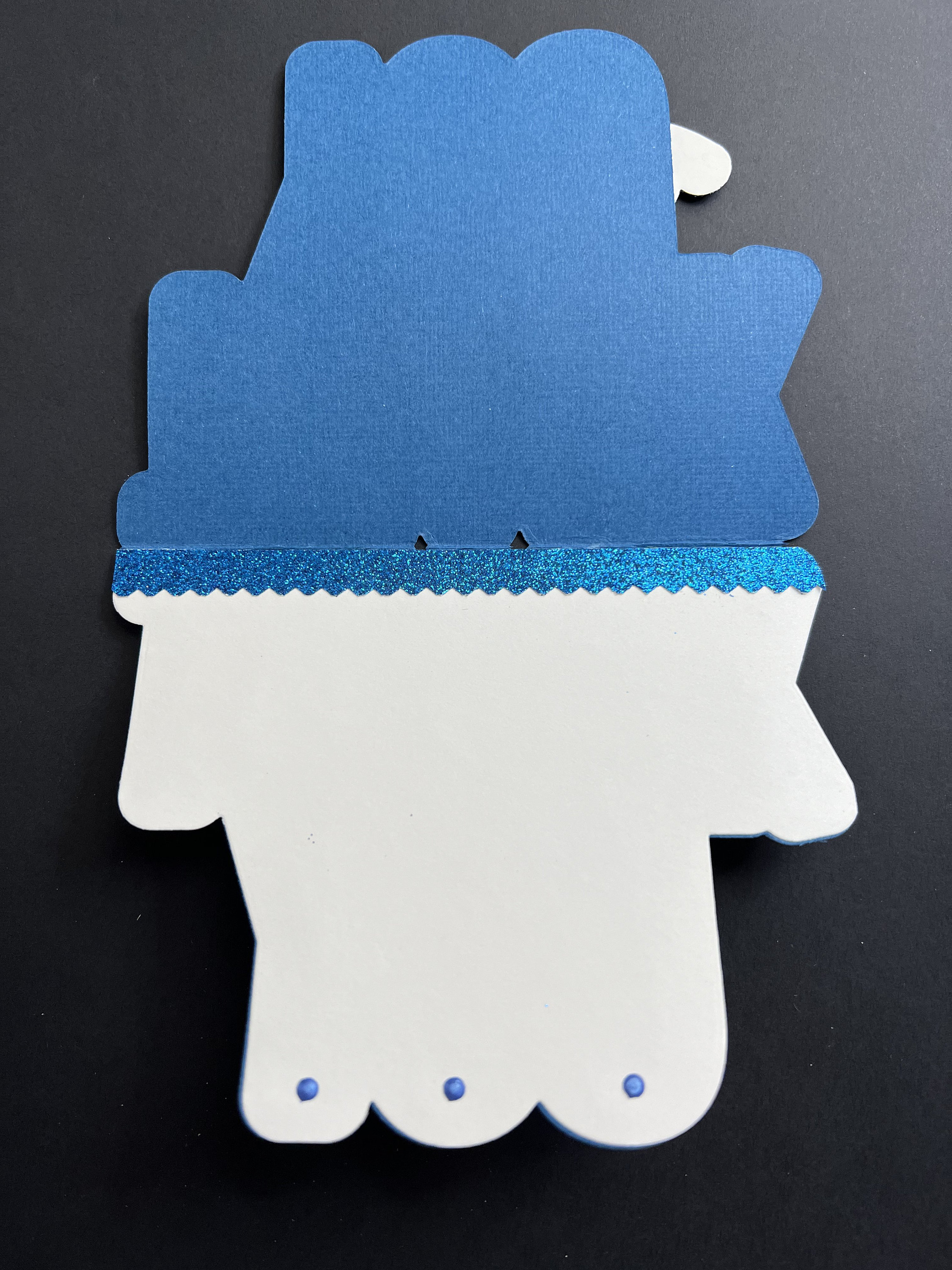 Thank You Blue Cutout DIY 6 Card Set Homemade Thank You Card - Etsy