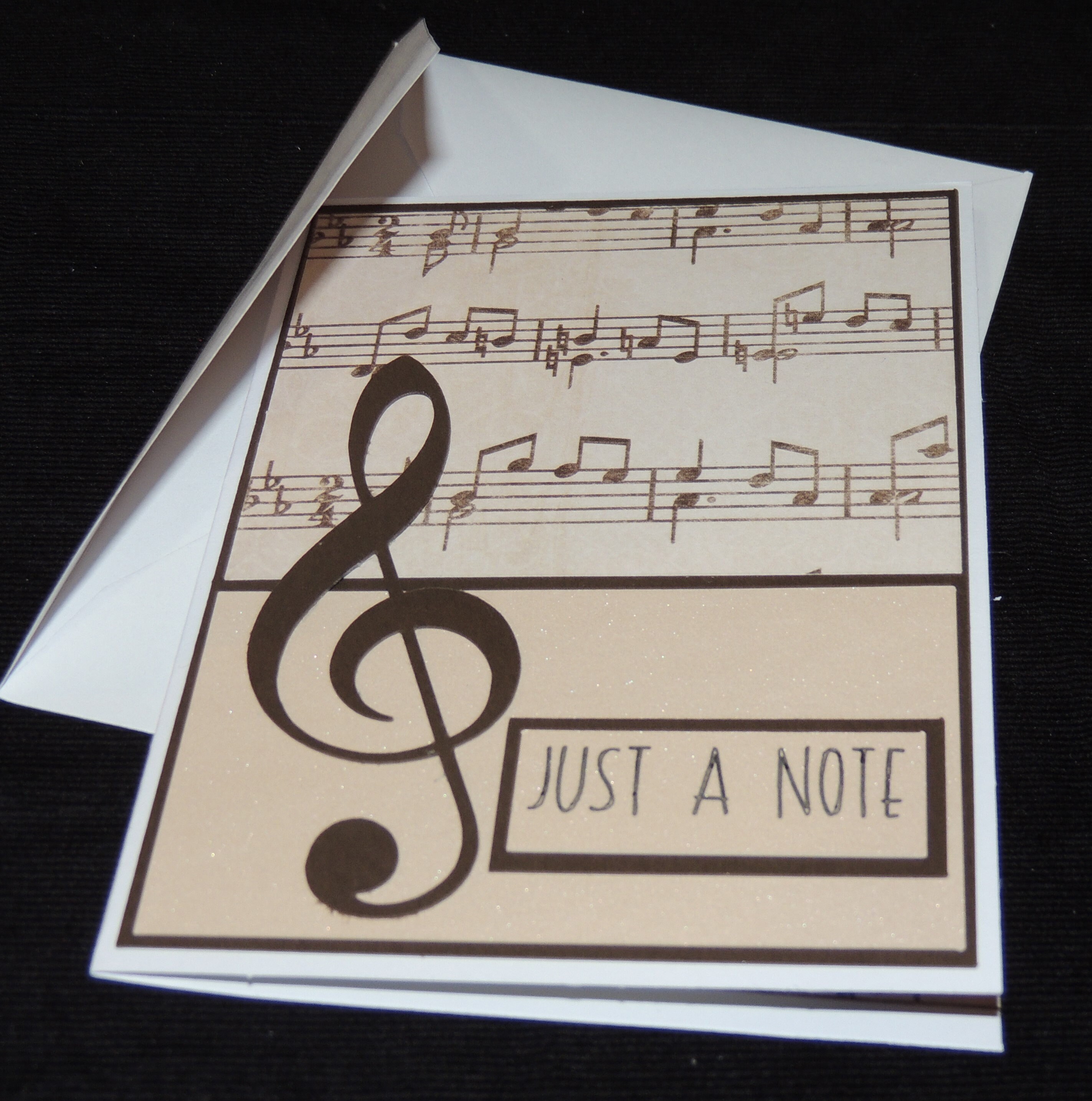 Music Note Cards 6 Cards Just A Note Cards Music Cards - Etsy