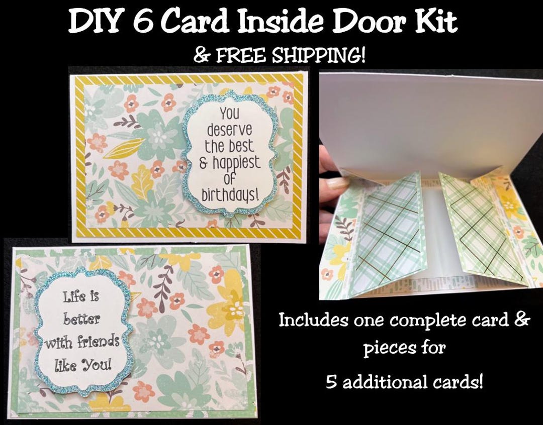 DIY 6 Card Kit, Inside Double Doors Card Kit, Friendship Cards ...