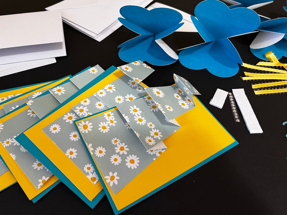 DIY 6-card Kit, Pleated Curtain Drape Origami, Thinking of You Notecard ...