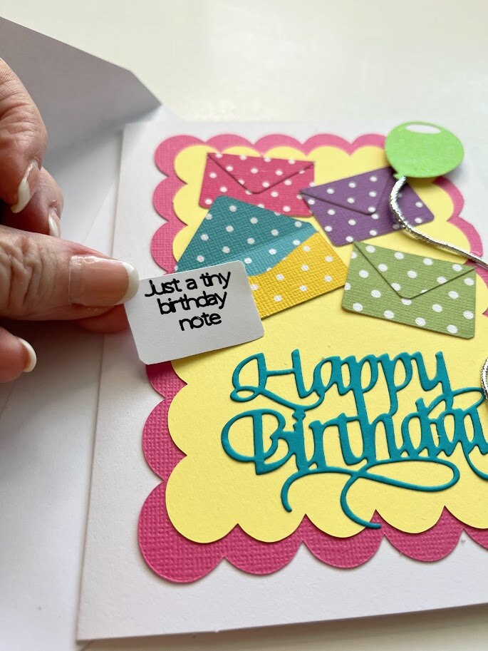 Large BD Card Just a Tiny Birthday Note DIY 6 Card Kit - Etsy