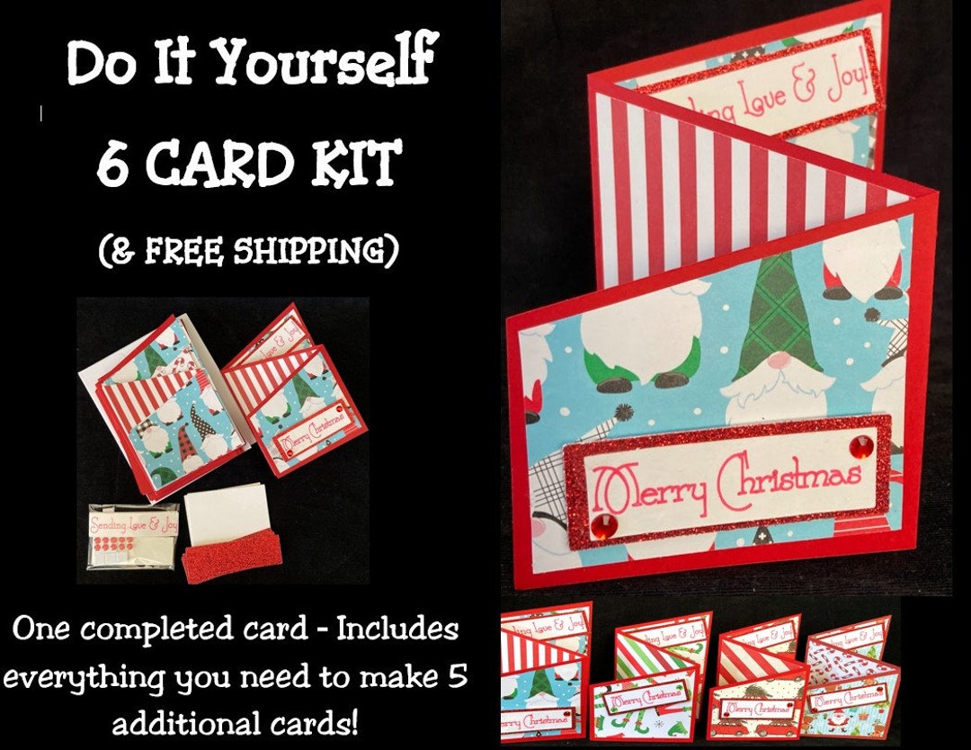 Xmas Variety Trifold DIY 6 Card Kit, Christmas Cards - Etsy