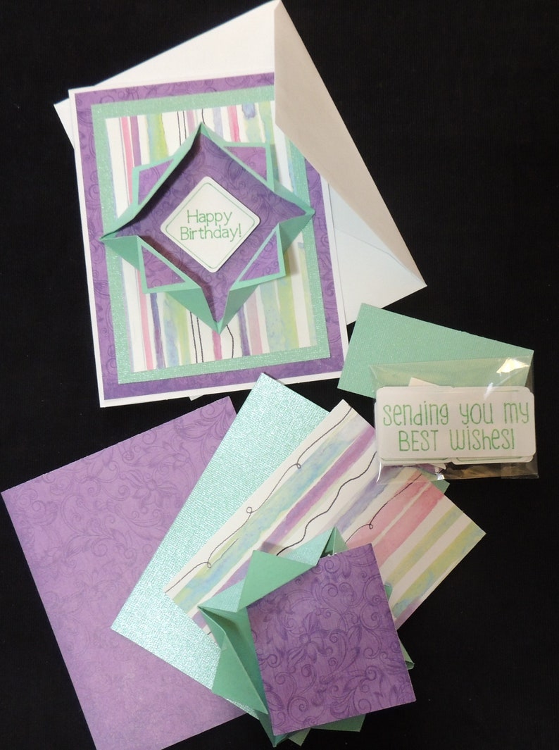 Purple Box Corner DIY 6 Card Kit - Etsy