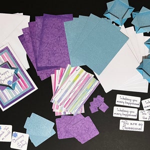 Purple Box Corner DIY 6 Card Kit - Etsy