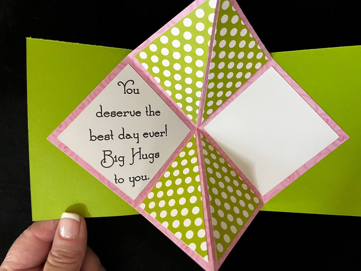 DIY 6 Card Kit Square Flip Origami W/opt. Sentiments - Etsy