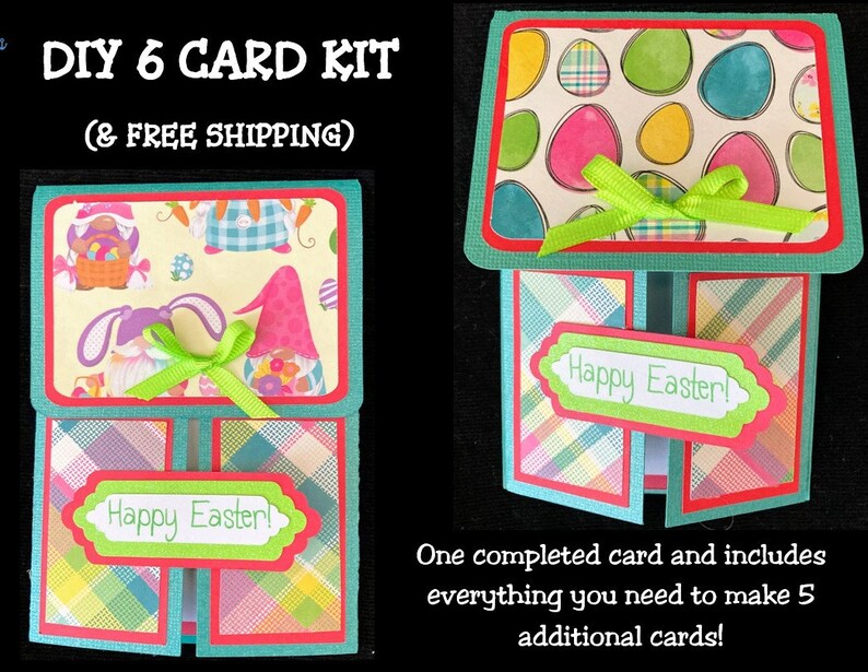 DIY 6 Card Easter Barn Door Card Kit - Etsy