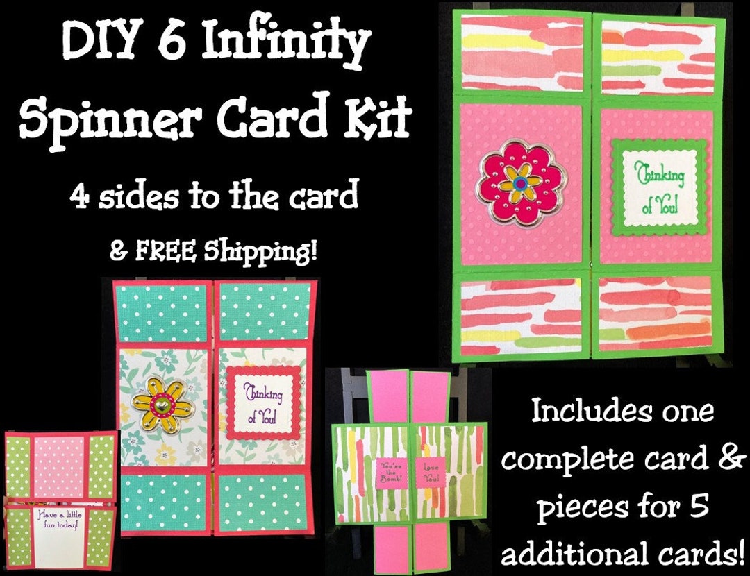 DIY 6 Card Infinity Fidget Spinner Card Kit Thinking of You - Etsy