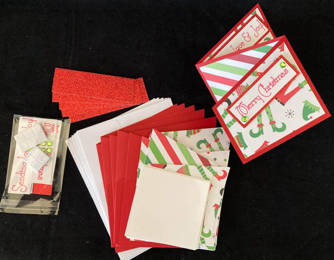Xmas Variety Trifold DIY 6 Card Kit, Christmas Cards - Etsy