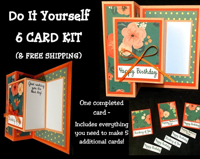 DIY Card Kit, Fuchsia Card Kit, Birthday Card Kit, Valentines Card Kit ...