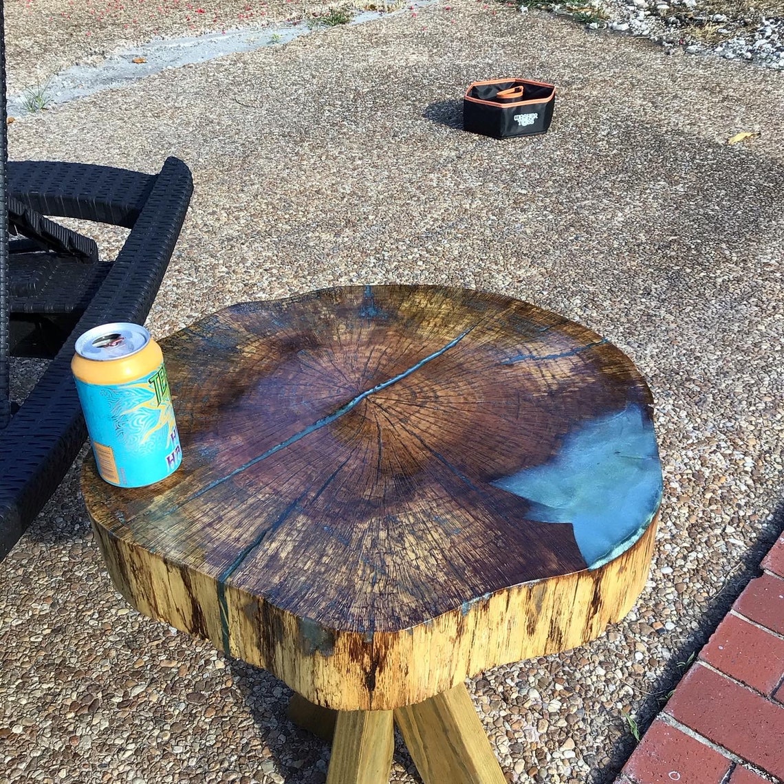 Spalted Red Oak End Table - Etsy