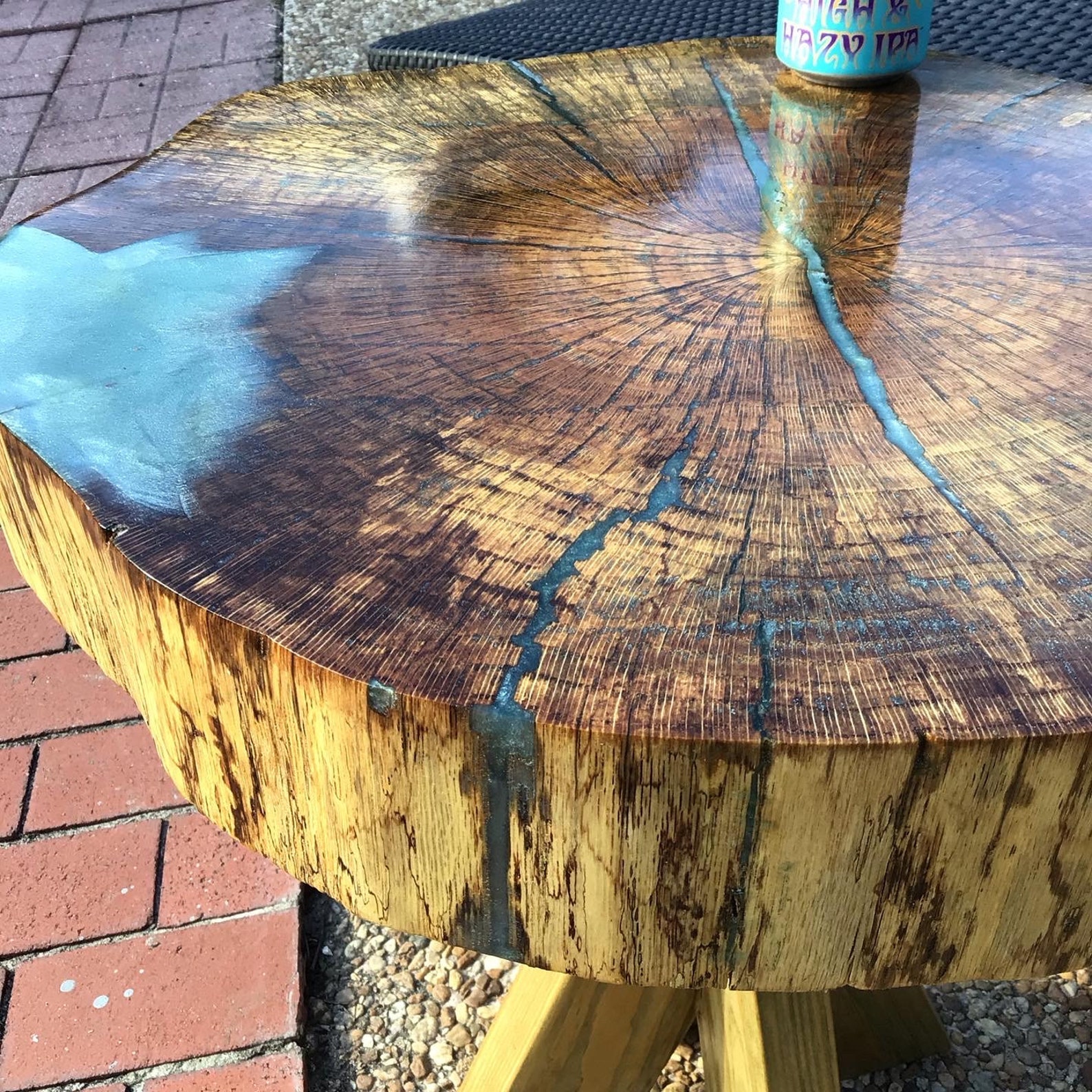 Spalted Red Oak End Table - Etsy
