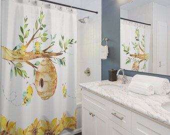 Bumble Bee Shower Curtain - Etsy