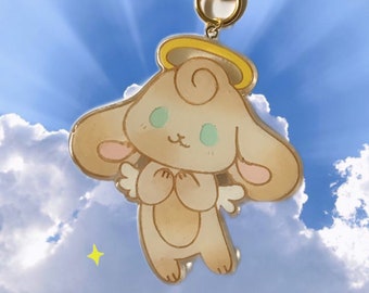 Angel Bunny Keychain - Etsy