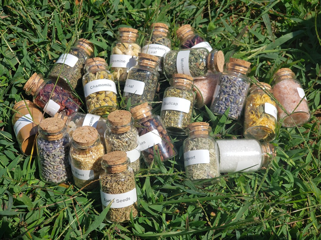 Apothecary Starter Kit in Glass Jars Herb Starter Kit Beginner Herb Kit ...