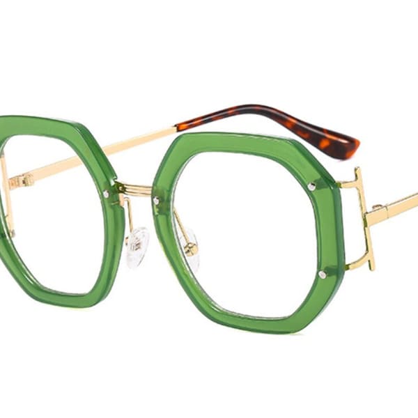 Octagon Eyeglasses - Etsy