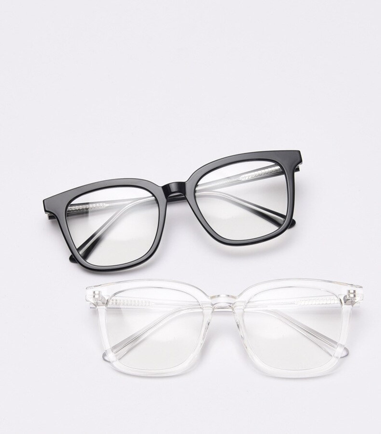 Transparent Computer Reading Glasses Frame Women Men Square - Etsy