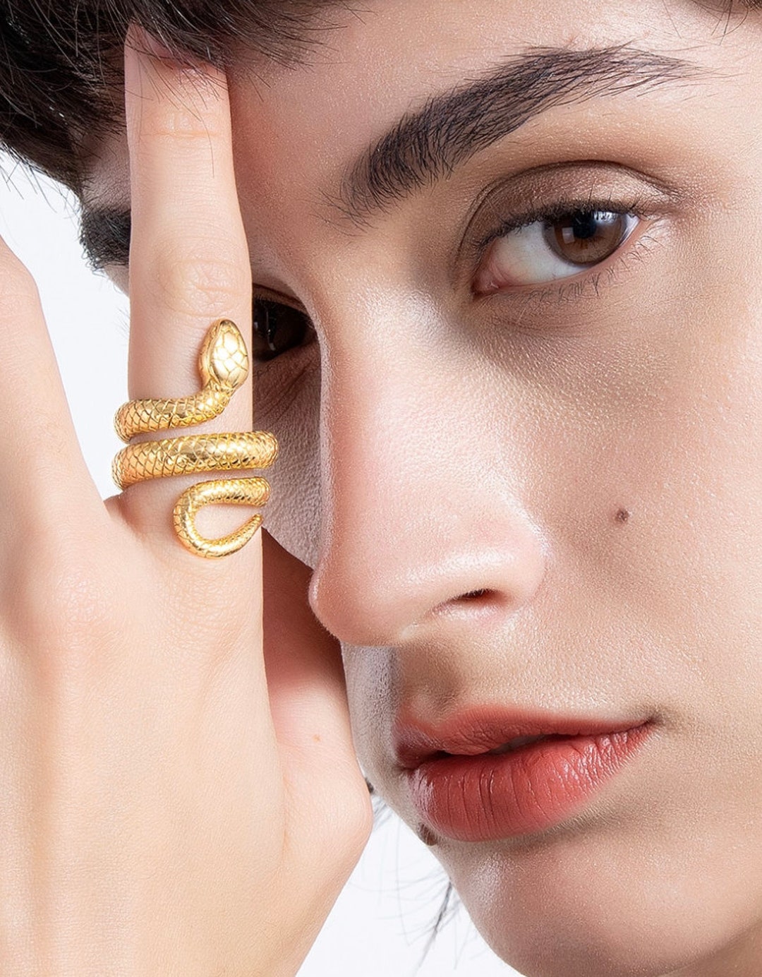 Gold Snake Ring Gold Plated Snake Ring Adjustable Snake - Etsy