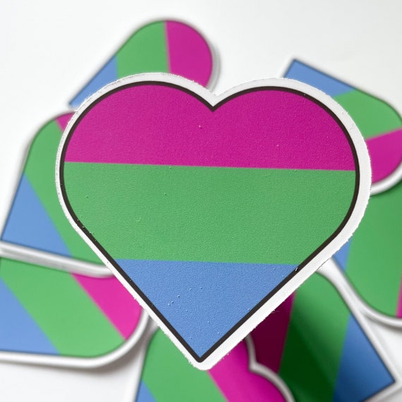 Polysexual Pride Sticker LGBTQ Vinyl Sticker Waterproof / - Etsy