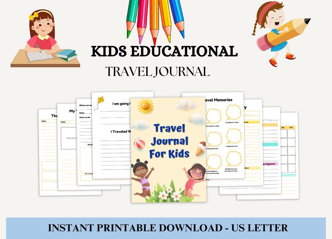 Travel Journal for Kids, Kids Diary Notebook, Adventure Journal, Child ...