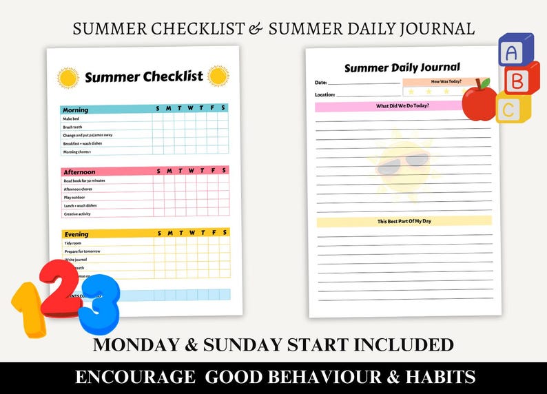 2024-2025 Kids Summer Planner, Ocean Theme Calendar, Children's ...