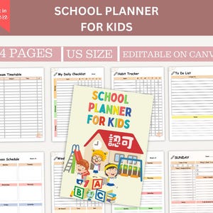 Kids School Planner, Academic Organizer, Student Planner, Back to ...