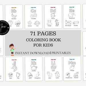 Kids Coloring Book, Fun Activity Book, Children's Art Book, Educational ...