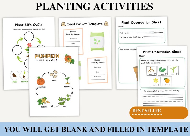 Kids Garden Planner, Children's Gardening Journal, Planting Organizer ...
