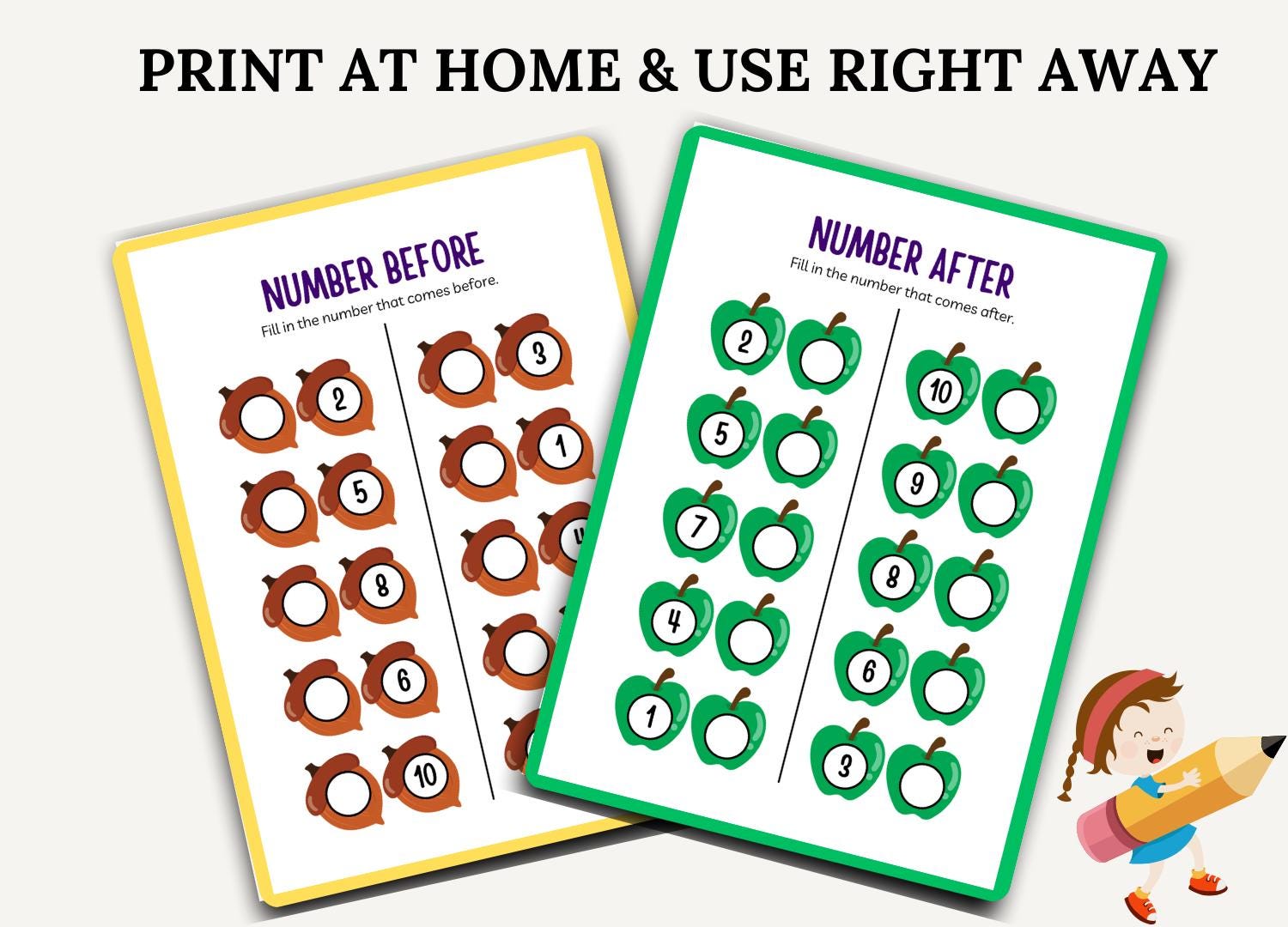 Kindergarten Numbers Workbook, Educational Workbook for Kids, Learning ...