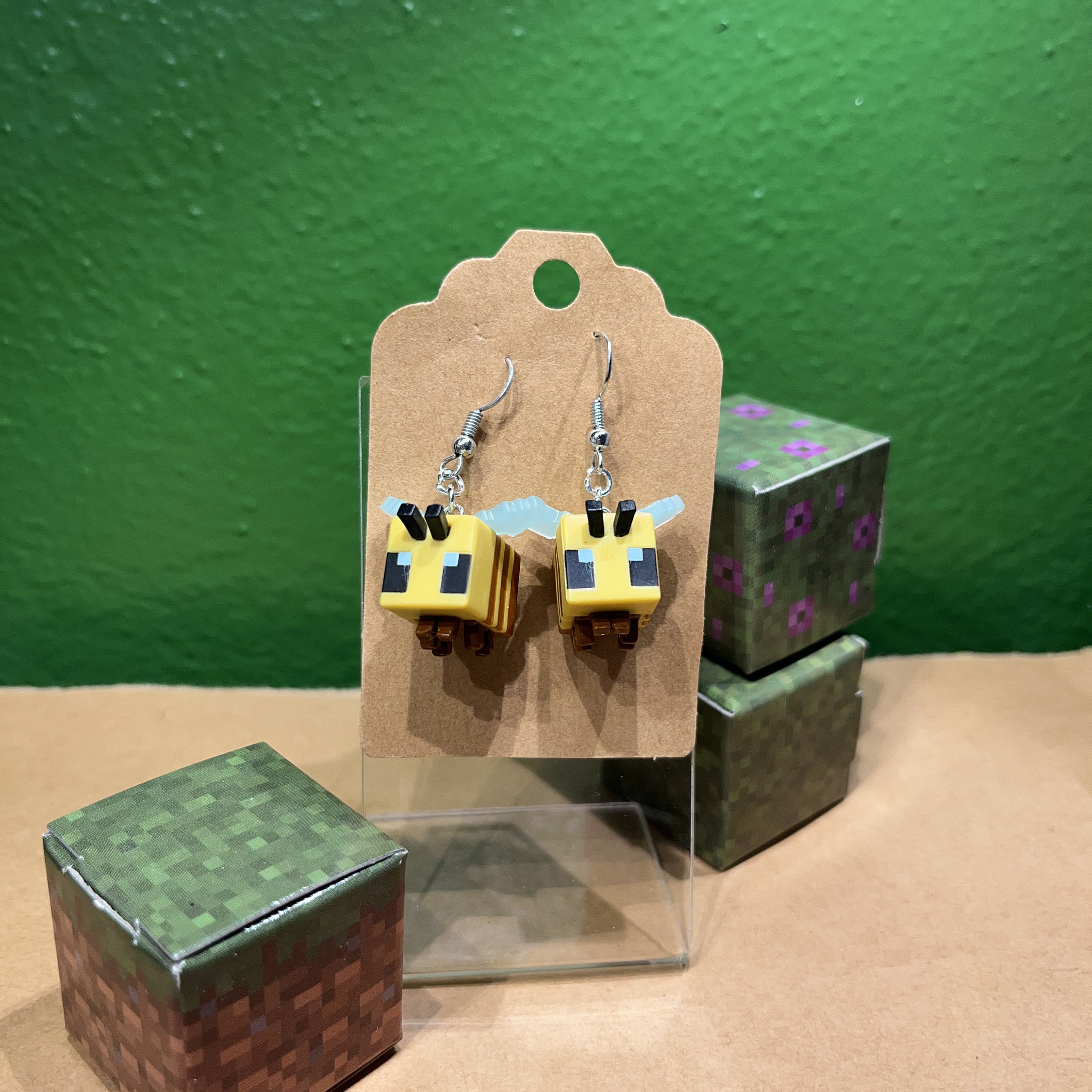 Minecraft Earrings - Etsy