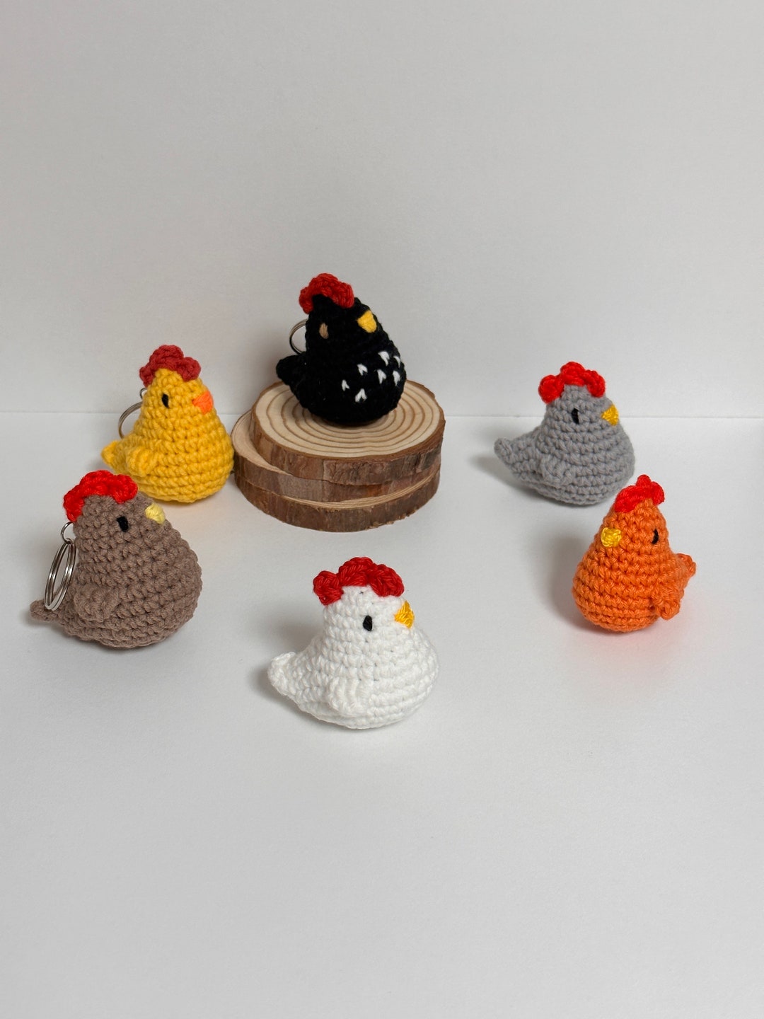 Crochet Chicken Keychain, Amigurumi Chicken. - Etsy