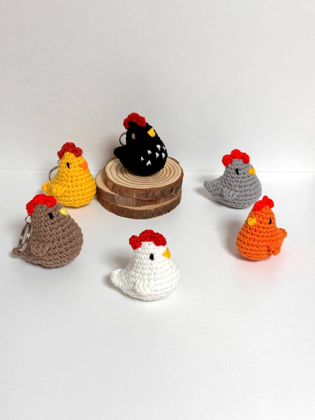 Crochet Chicken Keychain, Amigurumi Chicken. - Etsy