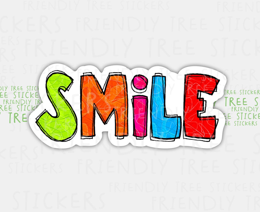 3" Smile Sticker, Gratitude Sticker, Appreciation Sticker ...