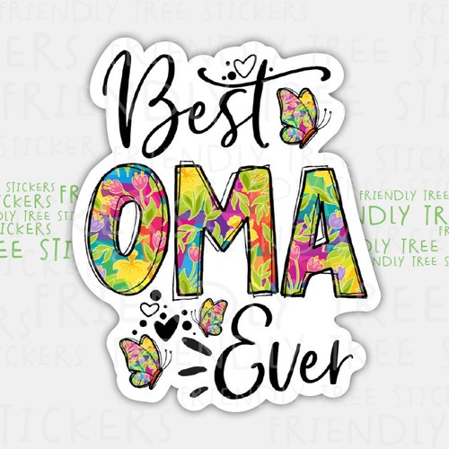 3 Oma Sticker Oma Decal Oma Gift Hand Drawn Sticker - Etsy