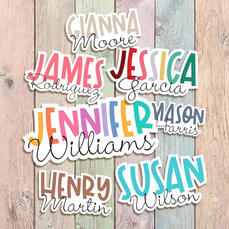 Last Name Decal - Etsy