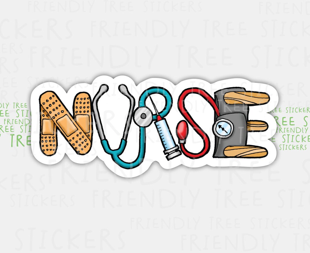 3" Nurse Sticker, Medical Sticker, Nursing Sticker, Nurse Life, Nurse ...