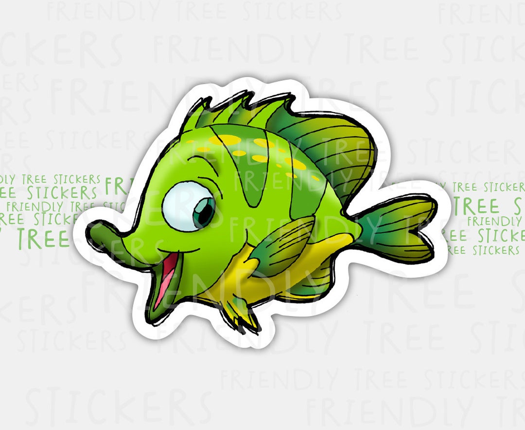 3 Fish Sticker, Fishing Sticker, Fish Decal, Fishing Decal, Hand Drawn ...
