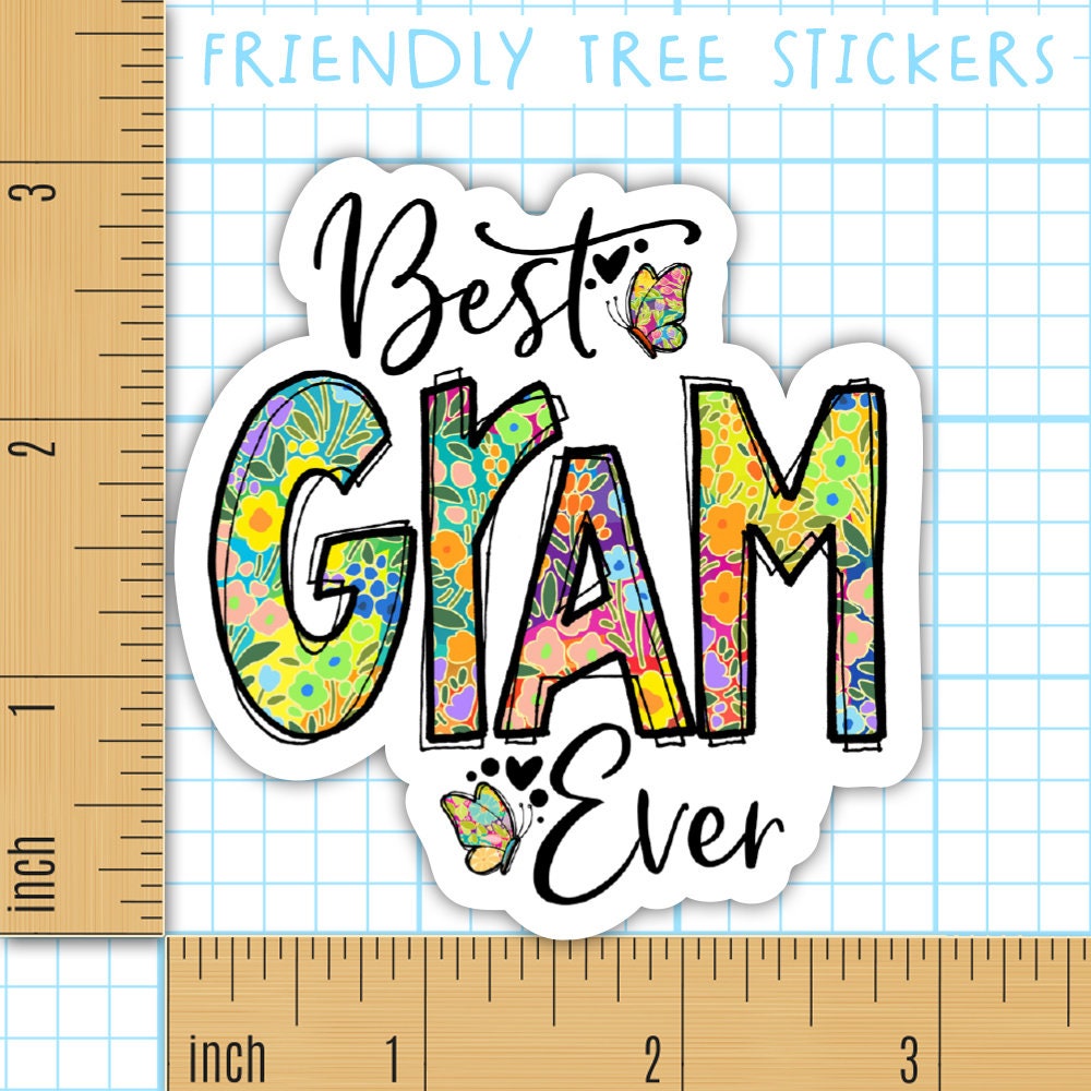 3 Best Gram Ever Sticker Hand Drawn Stickers Gram - Etsy